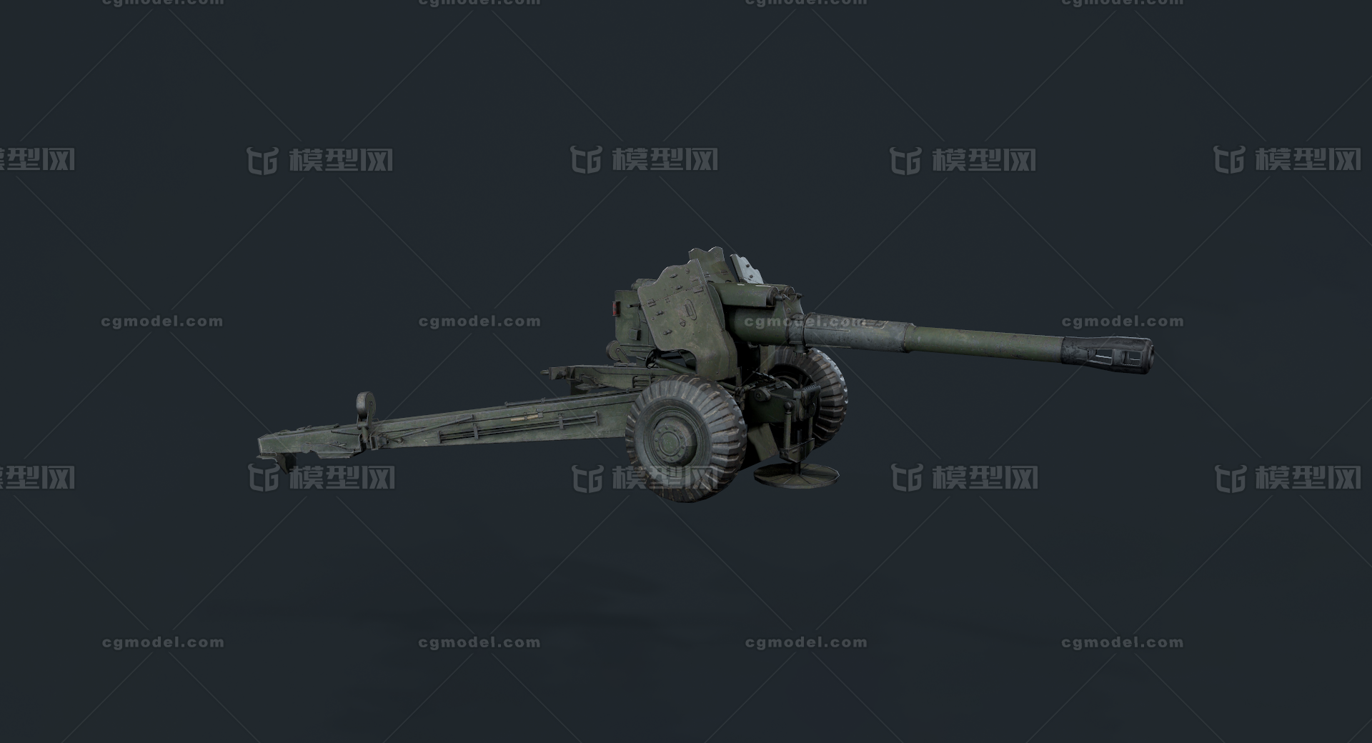 PBR次世代写实解放军66式152毫米牵引加农榴弹炮模型模型-火炮器械模型库-3ds Max(.max)模型下载-cg模型网
