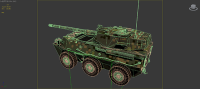 PBR 中国PTL02突击炮PTL-02模型-火炮器械模型库-3D Studio(.3ds)模型下载-cg模型网