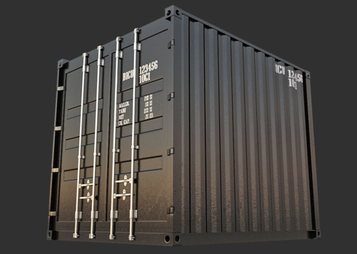 集装箱 PBR材质模型-场景部件模型库-FBX(.fbx)模型下载-cg模型网