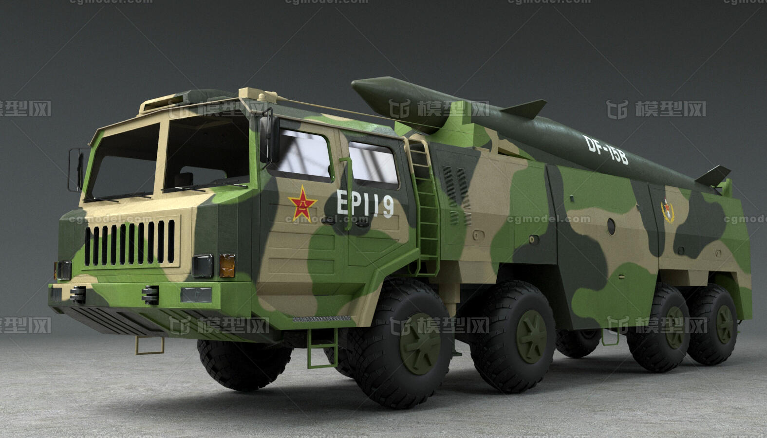 DF-15B 东风-15B弹道导弹模型-其他器械模型库-3ds Max(.max)模型下载-cg模型网