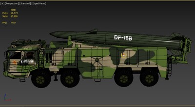 DF-15B 东风-15B弹道导弹模型-其他器械模型库-3ds Max(.max)模型下载-cg模型网
