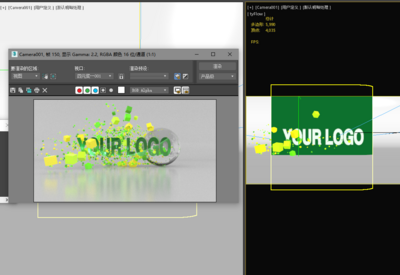 绿色环保简约清新风格logo演绎（tyflow粒子）模型-广告场景模型库-3ds Max(.max)模型下载-cg模型网