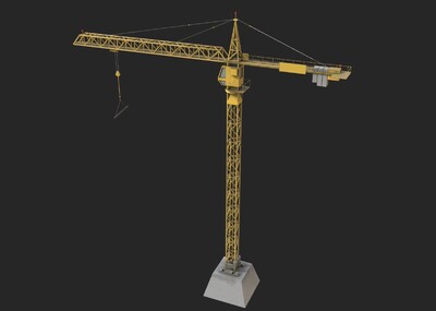 PBR 塔吊模型-场景部件模型库-3D Studio(.3ds)模型下载-cg模型网