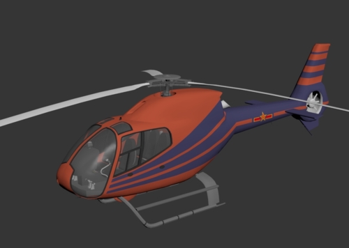 HC120直升机 欧直EC120模型-军用直升机模型库-3ds Max(.max)模型下载-cg模型网