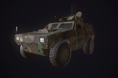 中国VN3轻型装侦察甲车 PBR模型-装甲车／坦克模型库-3ds Max(.max)模型下载-cg模型网