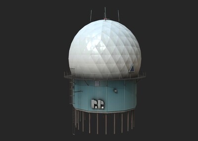 PBR 反导雷达模型-工业设备模型库-3D Studio(.3ds)模型下载-cg模型网