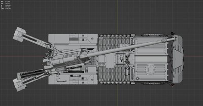 国产卡车炮 PCL-181车载榴弹炮模型-火炮器械模型库-Blender(.blend)模型下载-cg模型网