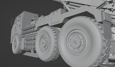 国产卡车炮 PCL-181车载榴弹炮模型-火炮器械模型库-Blender(.blend)模型下载-cg模型网