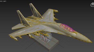 最强侧卫战斗机歼16D J16D模型-军用飞机模型库-3ds Max(.max)模型下载-cg模型网