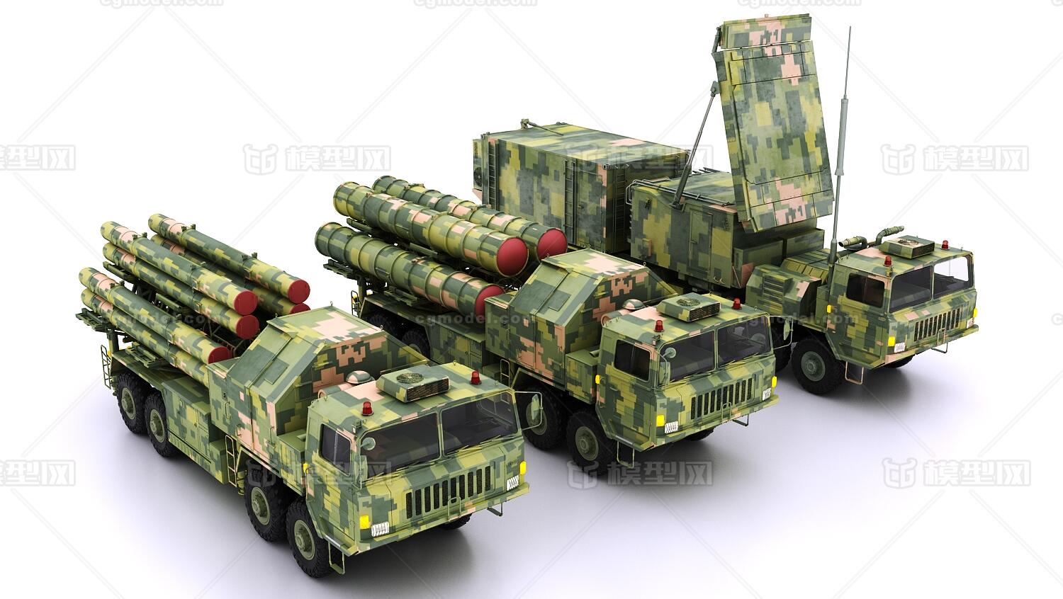 国产红旗-9BE防空导弹系统 HQ-9BE模型-火炮器械模型库-3ds Max(.max)模型下载-cg模型网