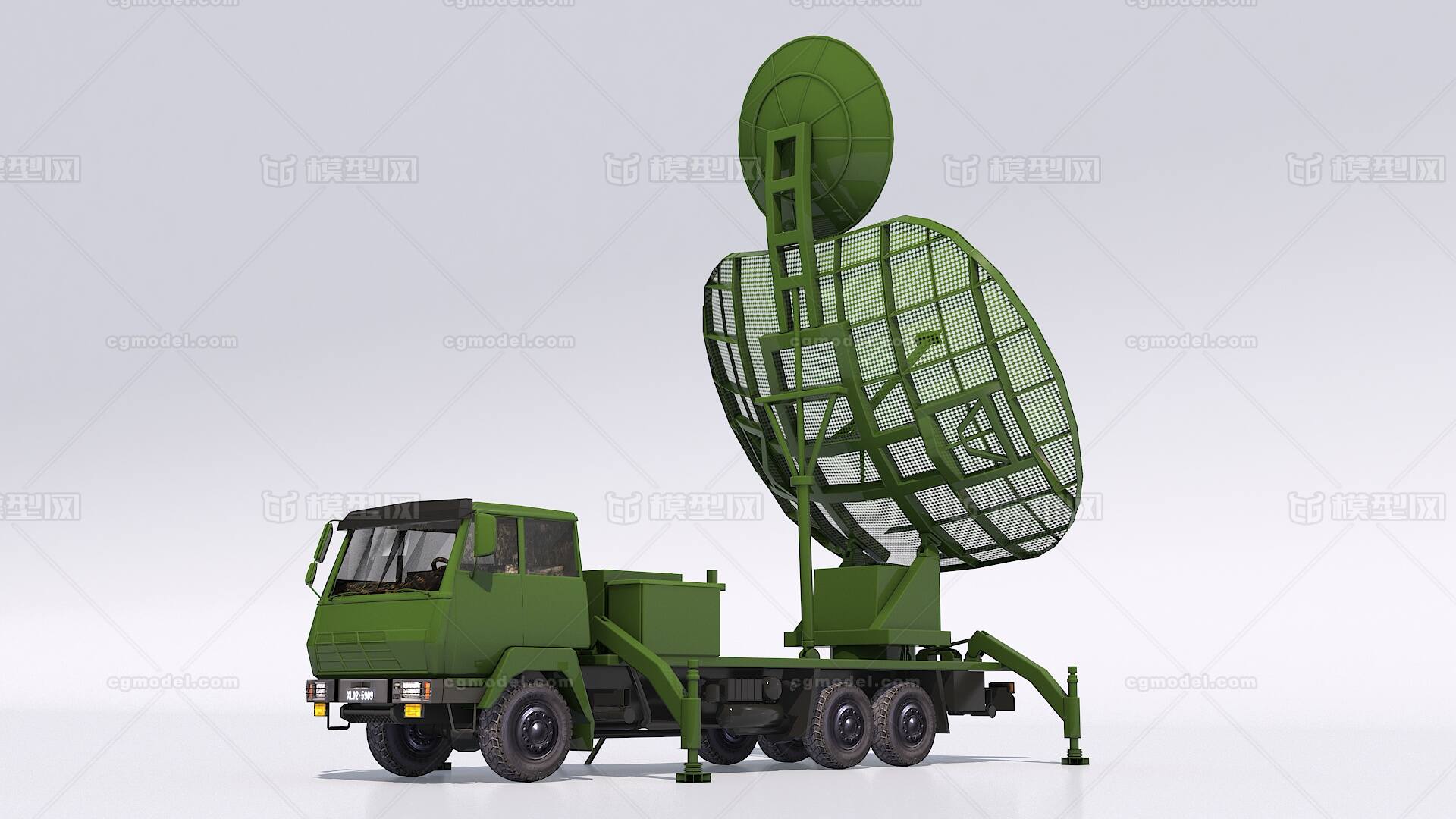 YLC-20双站侧向无源探测系统 雷达模型-防具模型库-3ds Max(.max)模型下载-cg模型网