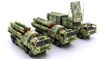 国产红旗-9BE防空导弹系统 HQ-9BE模型-火炮器械模型库-3ds Max(.max)模型下载-cg模型网
