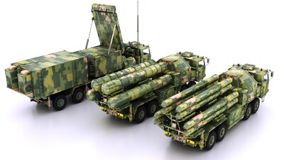 国产红旗-9BE防空导弹系统 HQ-9BE模型-火炮器械模型库-3ds Max(.max)模型下载-cg模型网