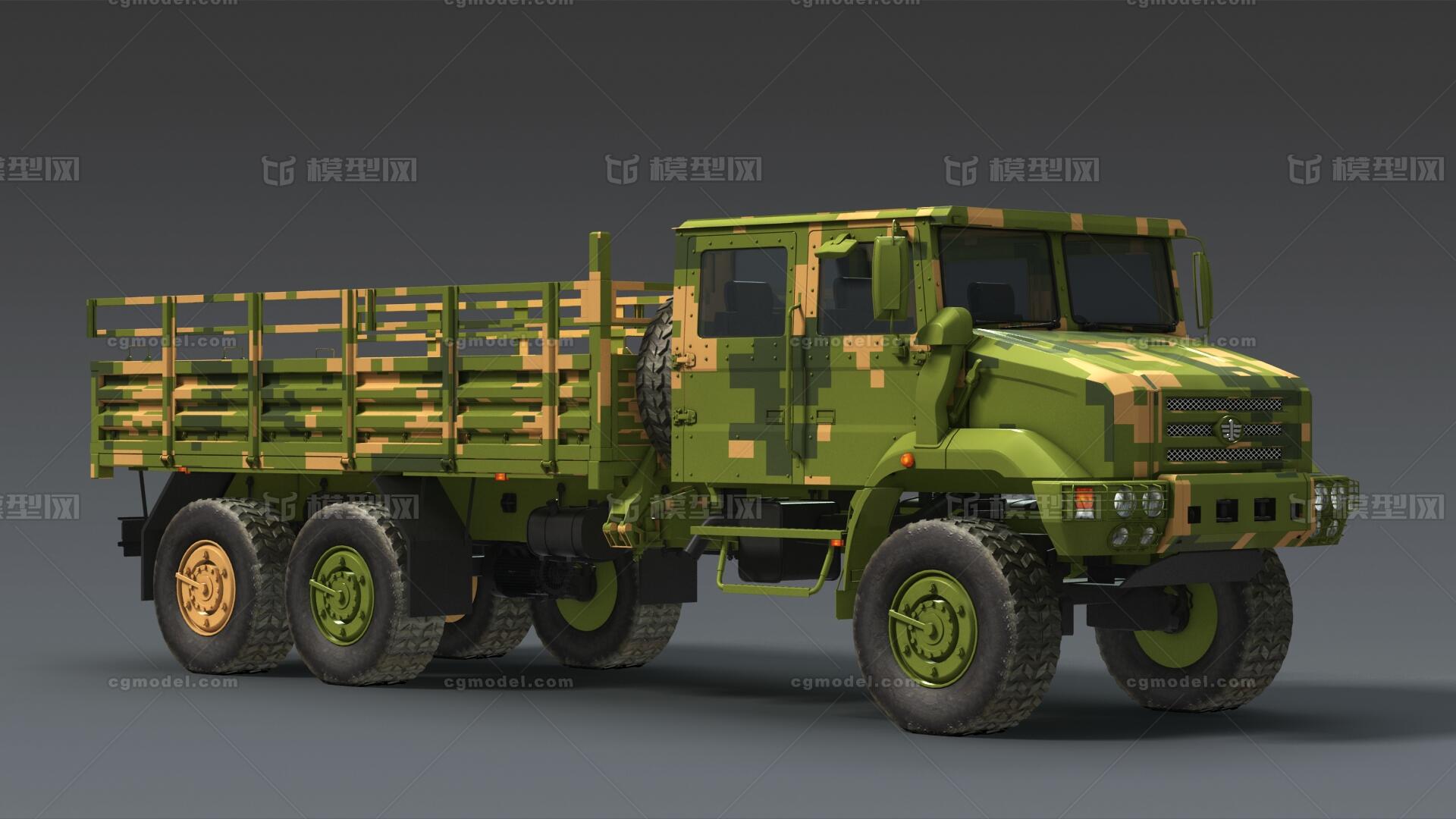 一汽CTM131长轴 一汽卡车模型-货运车模型库-3ds Max(.max)模型下载-cg模型网