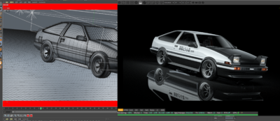 AE86车神必备 五案例C4D工程模型-轿车模型库-Cinema 4D(.c4d)模型下载-cg模型网