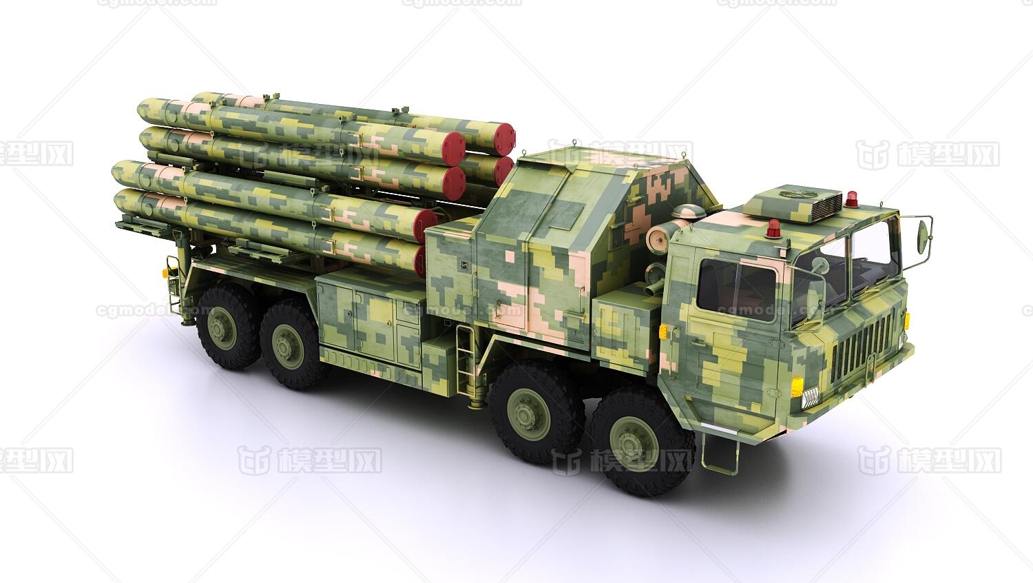 HQ-9BE 红旗-9BE8联装防空导弹发射车模型-火炮器械模型库-3ds Max(.max)模型下载-cg模型网