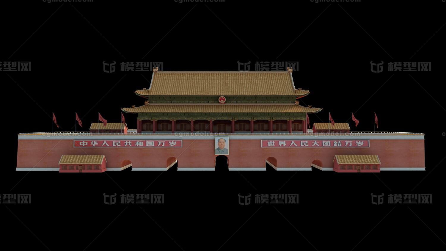 天安门 故宫模型-历史建筑模型库-3ds Max(.max)模型下载-cg模型网