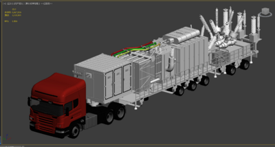 110/10kV预装式移动变电站卡车车载变压器集成模块电力应模型-工程车模型库-3ds Max(.max)模型下载-cg模型网