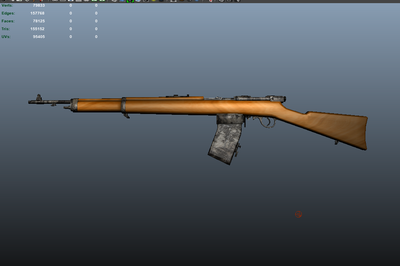 蒙德拉贡M1908半自动步枪模型-枪械模型模型库-Maya(.ma/.mb)模型下载-cg模型网