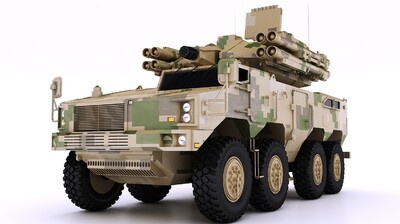 国产 625E弹炮结合武器系统模型-火炮器械模型库-3ds Max(.max)模型下载-cg模型网