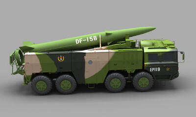 DF-15B导弹 东风15B模型-火炮器械模型库-3ds Max(.max)模型下载-cg模型网