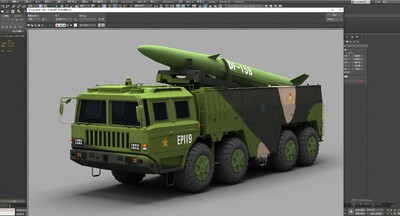 DF-15B导弹 东风15B模型-火炮器械模型库-3ds Max(.max)模型下载-cg模型网