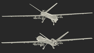 彩虹-5无人机 CH-5模型-无人机模型库-3ds Max(.max)模型下载-cg模型网