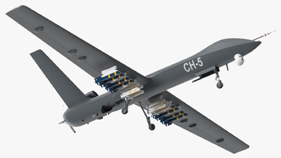 彩虹-5无人机 CH-5模型-无人机模型库-3ds Max(.max)模型下载-cg模型网