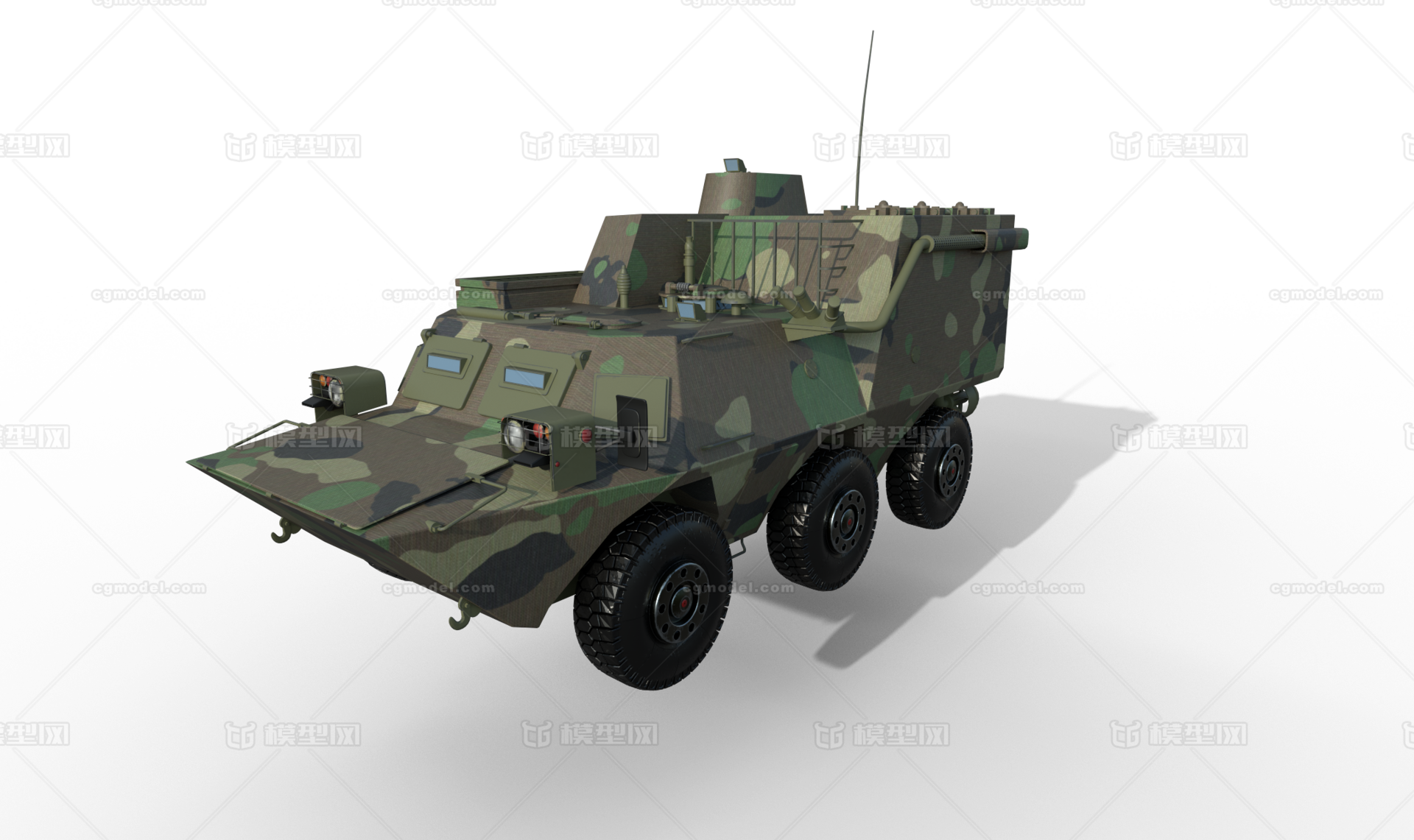 PLL05式120毫米轮式自行迫榴炮弹药输送车模型-工程车模型库-3ds Max(.max)模型下载-cg模型网
