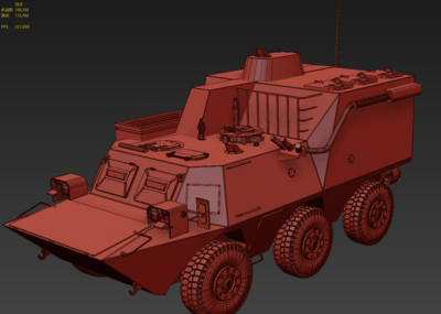 PLL05式120毫米轮式自行迫榴炮弹药输送车模型-工程车模型库-3ds Max(.max)模型下载-cg模型网