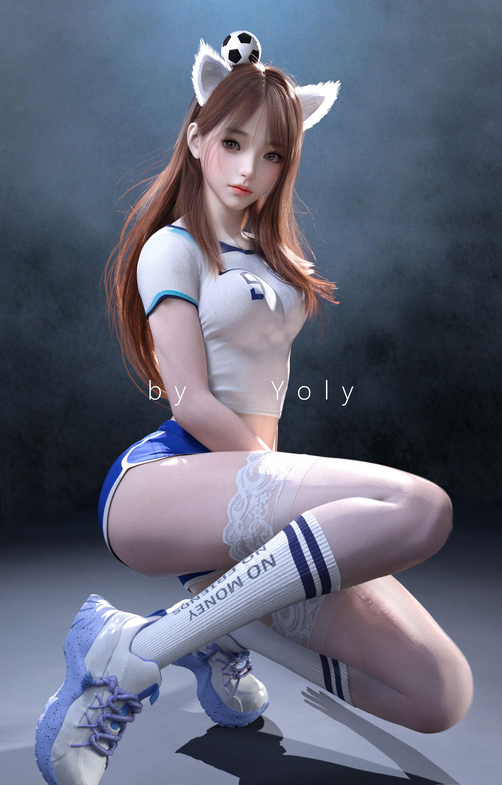 Yoly 莜莉 #107 足球宝贝 英格兰模型 - 角色/人物/生物 - 作品模型 - CG模型网