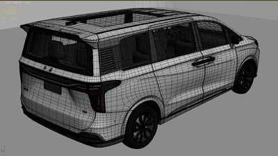 2022款红旗HQ9 红旗hq9旗舰MPV模型-越野车模型库-3ds Max(.max)模型下载-cg模型网