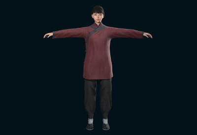 原创农民女人【带绑定】少奶奶 农妇模型-女人模型库-Maya(.ma/.mb)模型下载-cg模型网