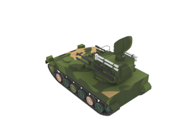 PGZ-04式4管25mm自行高炮 炮弹结合系统模型-装甲车／坦克模型库-3ds Max(.max)模型下载-cg模型网