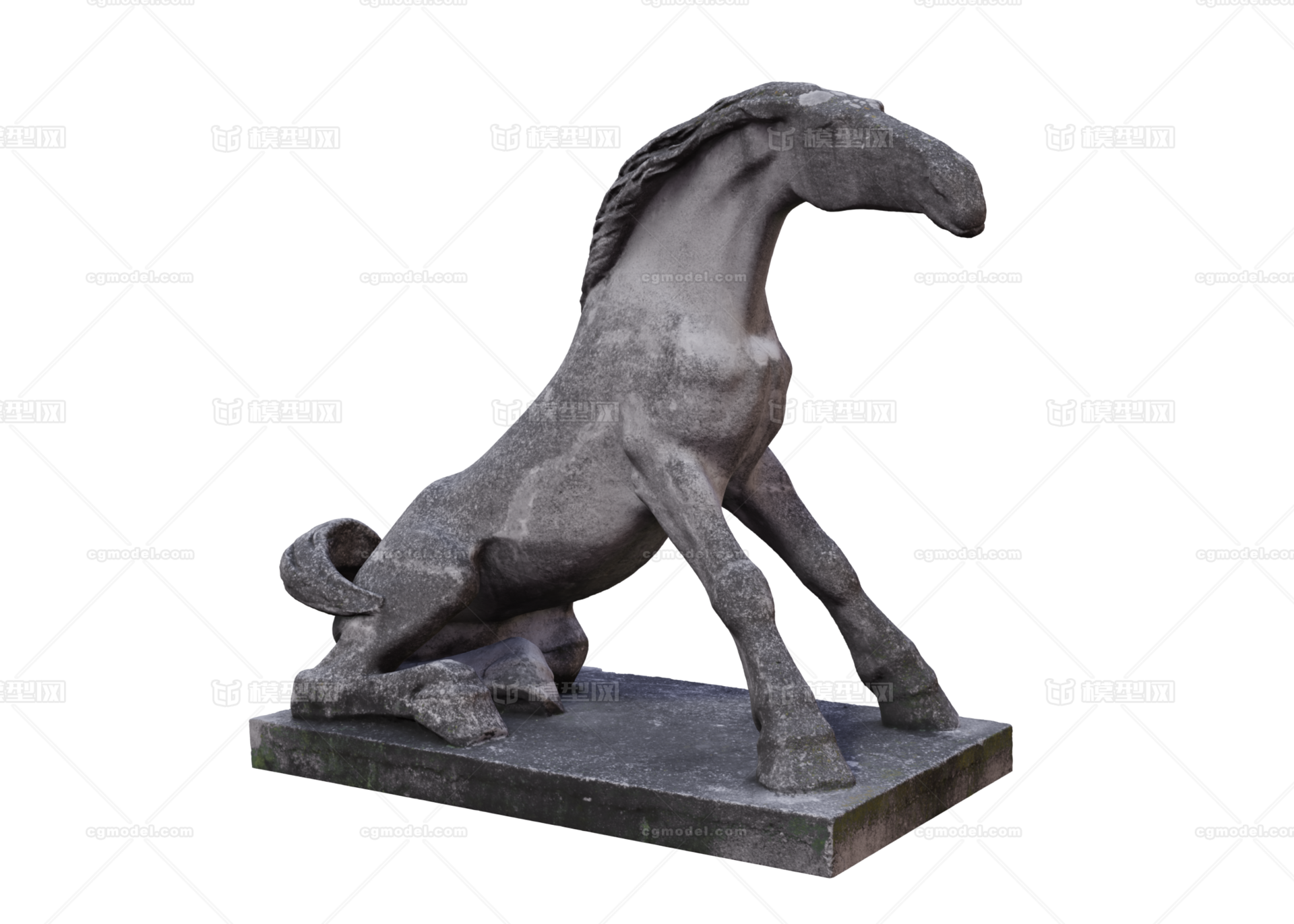 马 雕塑模型-动物雕塑模型库-glTF(.gltf/.glb)模型下载-cg模型网