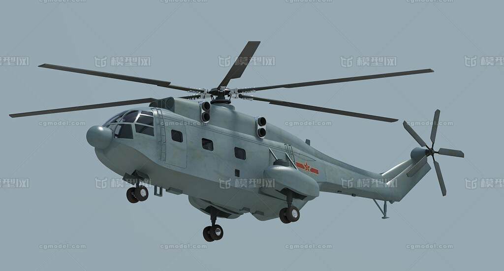 SA321超黄蜂直升机三维模型模型-军用飞机模型库-AutoCAD(.dwg)模型下载-cg模型网