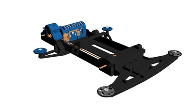 四驱车TZ底盘模型-车辆部件模型库-3ds Max(.max)模型下载-cg模型网