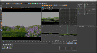 草地 山脉模型-广告场景模型库-Cinema 4D(.c4d)模型下载-cg模型网