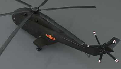 直-8G 直-8高模型-军用直升机模型库-3ds Max(.max)模型下载-cg模型网