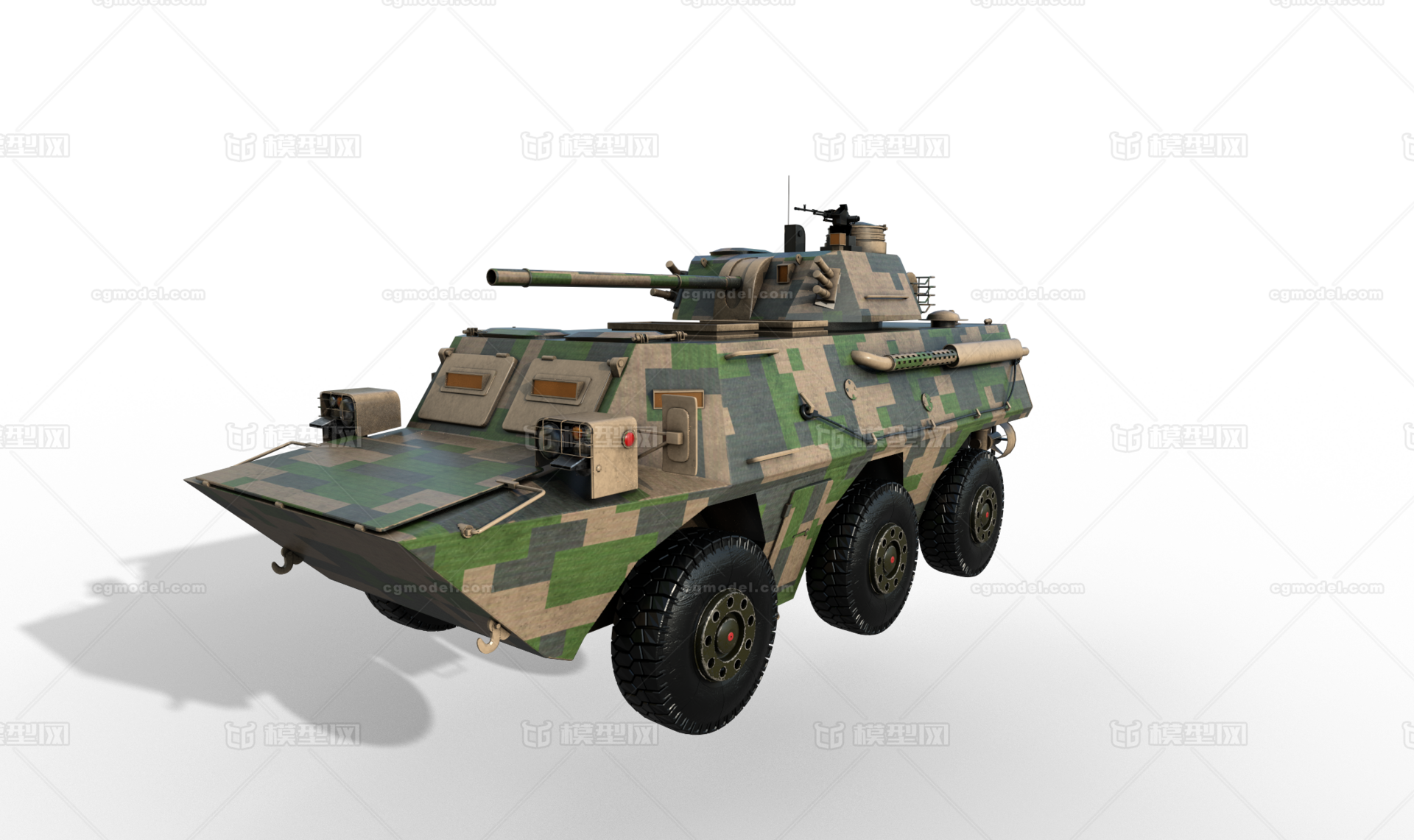 PLL-05式120mm自行迫榴炮 120毫米自行迫榴炮模型-装甲车／坦克模型库-3ds Max(.max)模型下载-cg模型网