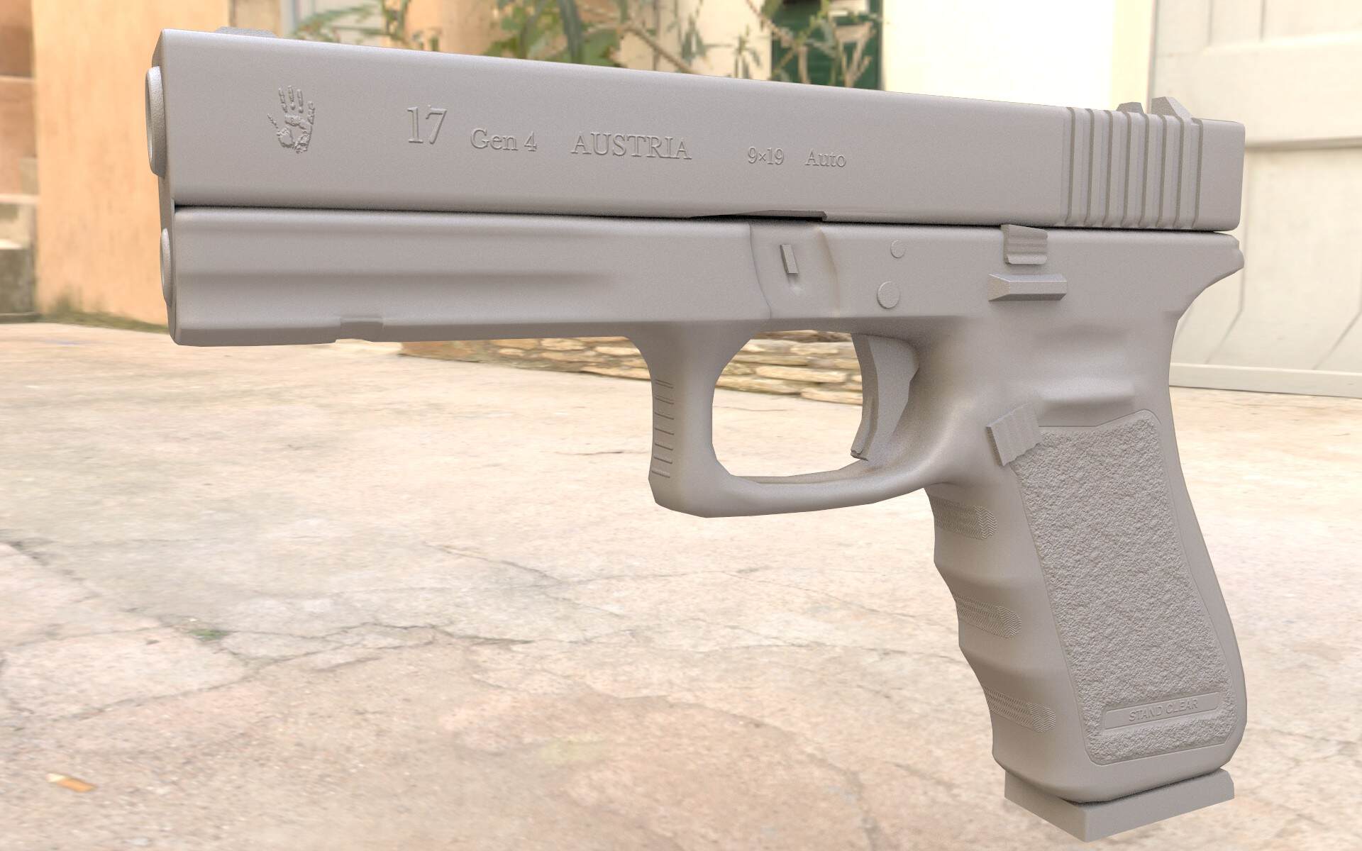 现代武器手枪 glock17模型 - 游戏/影视/动画 - 作品模型 - CG模型网