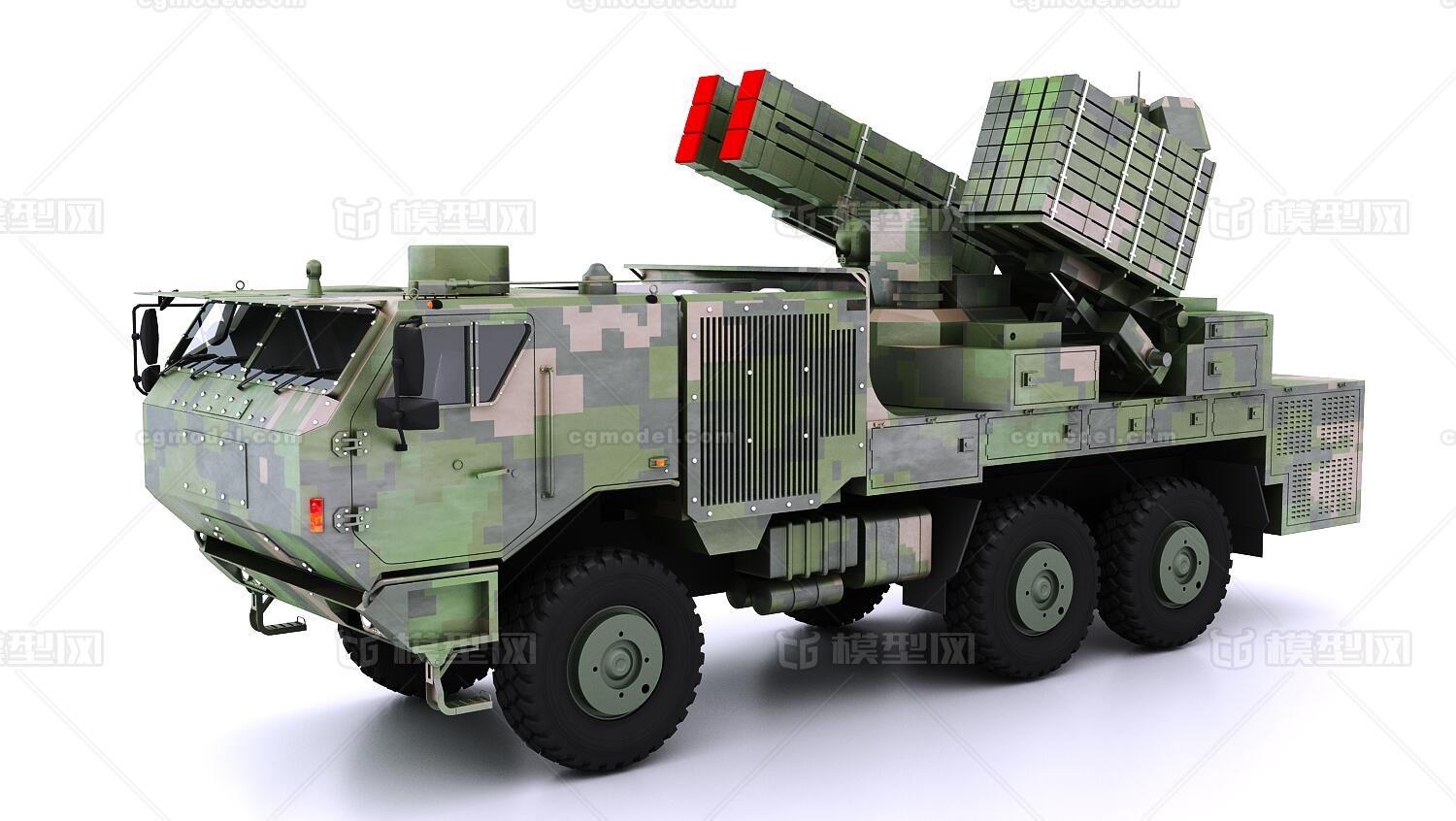 国产FK-3000防空导弹武器系统模型-火炮器械模型库-3ds Max(.max)模型下载-cg模型网