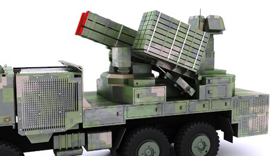 国产FK-3000防空导弹武器系统模型-火炮器械模型库-3ds Max(.max)模型下载-cg模型网