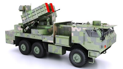 国产FK-3000防空导弹武器系统模型-火炮器械模型库-3ds Max(.max)模型下载-cg模型网