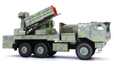 国产FK-3000防空导弹武器系统模型-火炮器械模型库-3ds Max(.max)模型下载-cg模型网