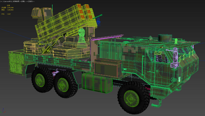 国产FK-3000防空导弹武器系统模型-火炮器械模型库-3ds Max(.max)模型下载-cg模型网