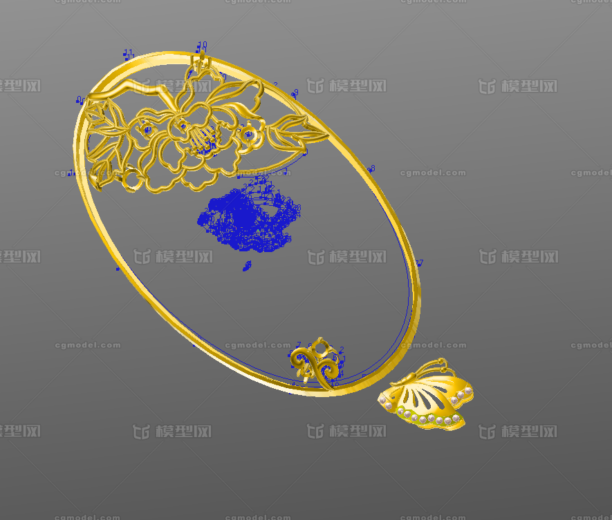 金属饰品 首饰模型-珠宝首饰模型库-JCAD（jcd）模型下载-cg模型网
