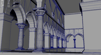 简易 sponza模型-现代场景模型库-Maya(.ma/.mb)模型下载-cg模型网