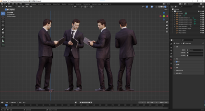 看文件男秘书 多格式通用文件 max Maya c4d bl模型-男人模型库-3ds Max(.max)模型下载-cg模型网