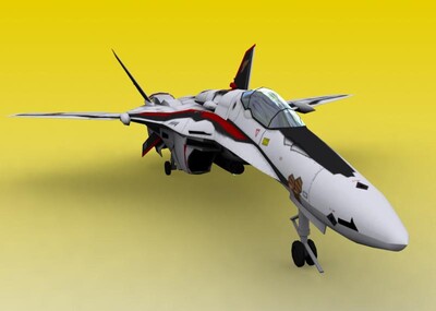 vf-25可变战斗机模型-小型飞机模型库-3ds Max(.max)模型下载-cg模型网